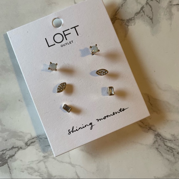 LOFT | Jewelry | Nwt Loft Stud Earrings Set | Poshmark